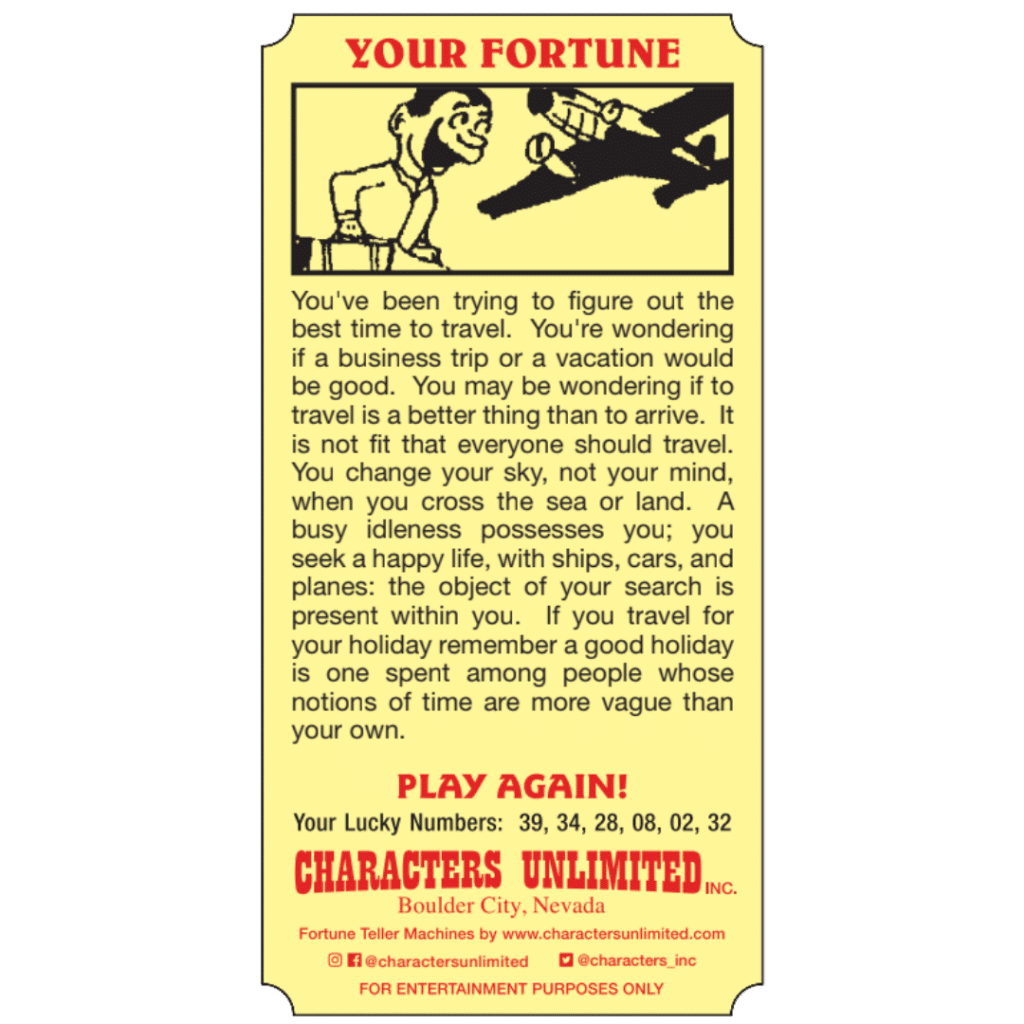 Fortune Telling Machines Archives - Characters Unlimited