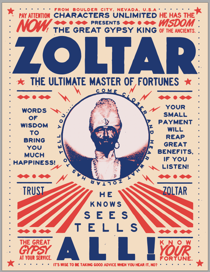 Zoltar Poster - Characters Unlimited