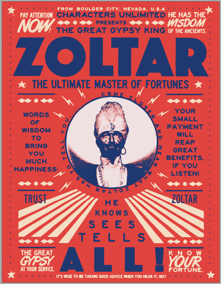 Zoltar Poster - Characters Unlimited
