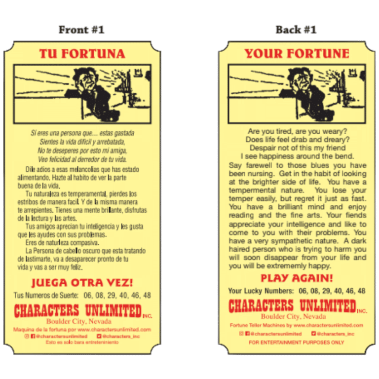 Fortune Ticket Plate - Characters Unlimited