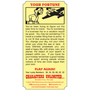 Zoltar Fortune Cards - Characters Unlimited