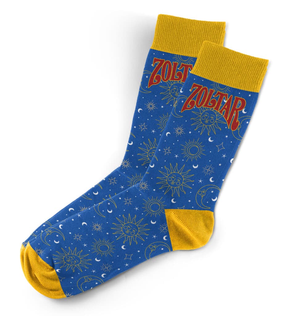 Zoltar Moon and Sun Socks - Characters Unlimited